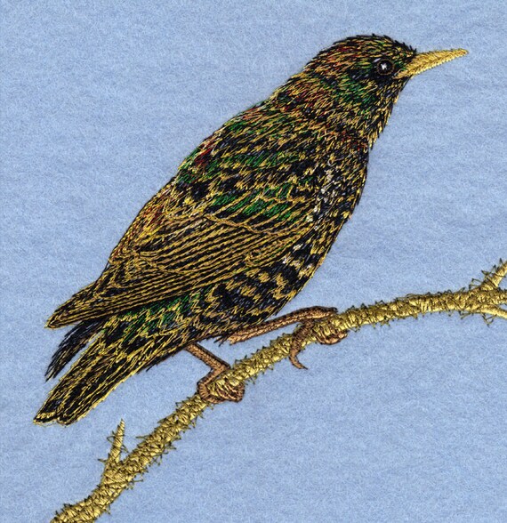 Starling Machine Embroidery Design File Embroidery Pattern | Etsy Canada
