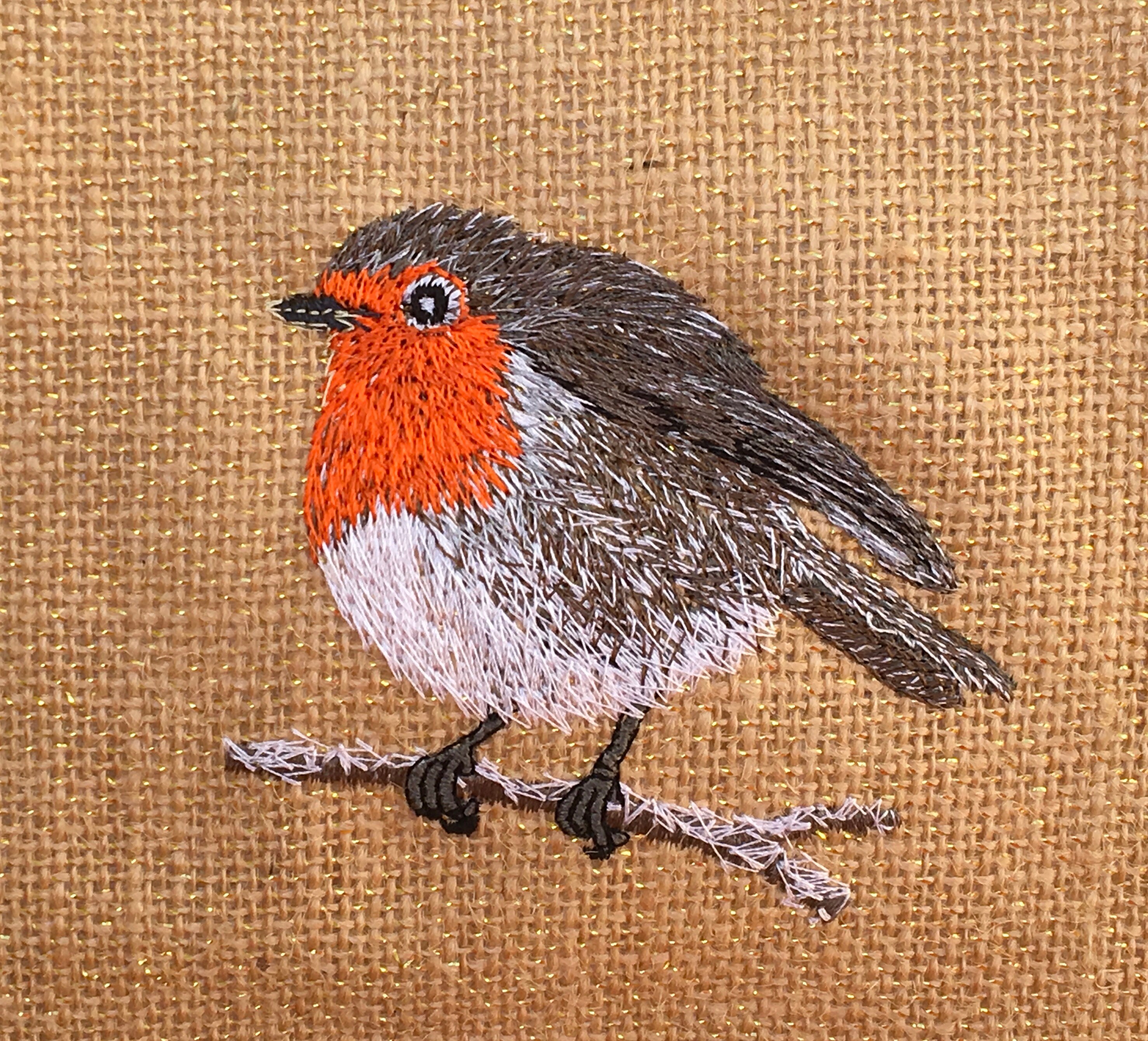 Very Cute Winter Robin - Machine Embroidery Design File - Embroidery ...