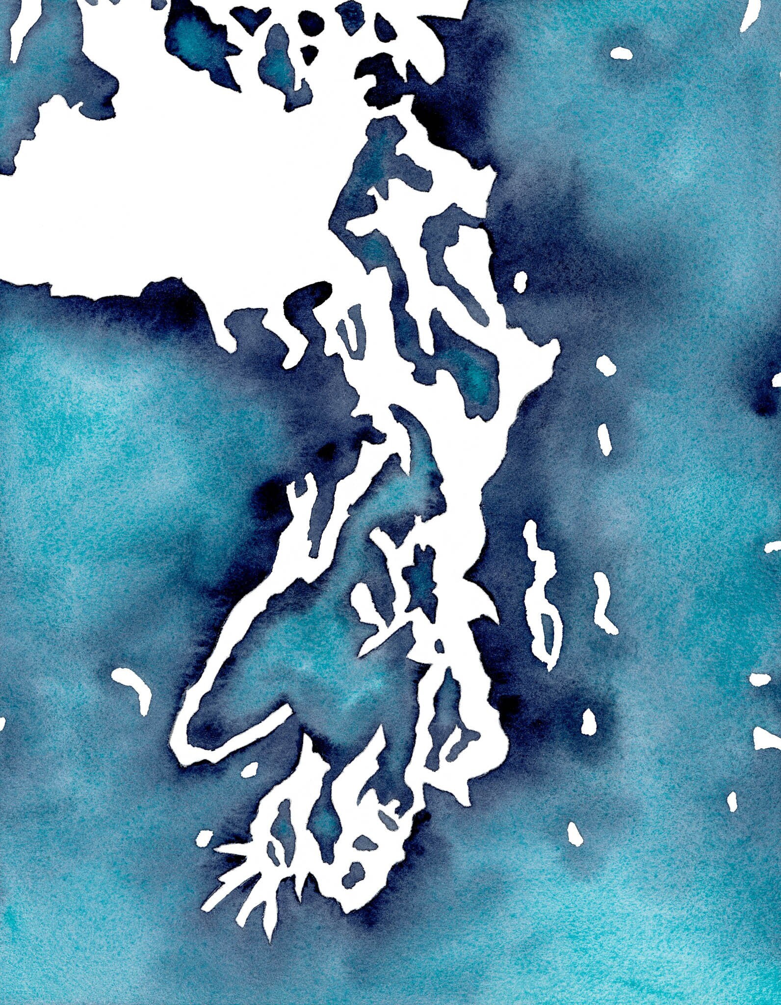 Puget Sound Fine Art Watercolor Print - Etsy