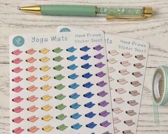 YOGA MAT Stickers Set of 63 Multi-Color Stickers Scrapbooking etna.com.pe