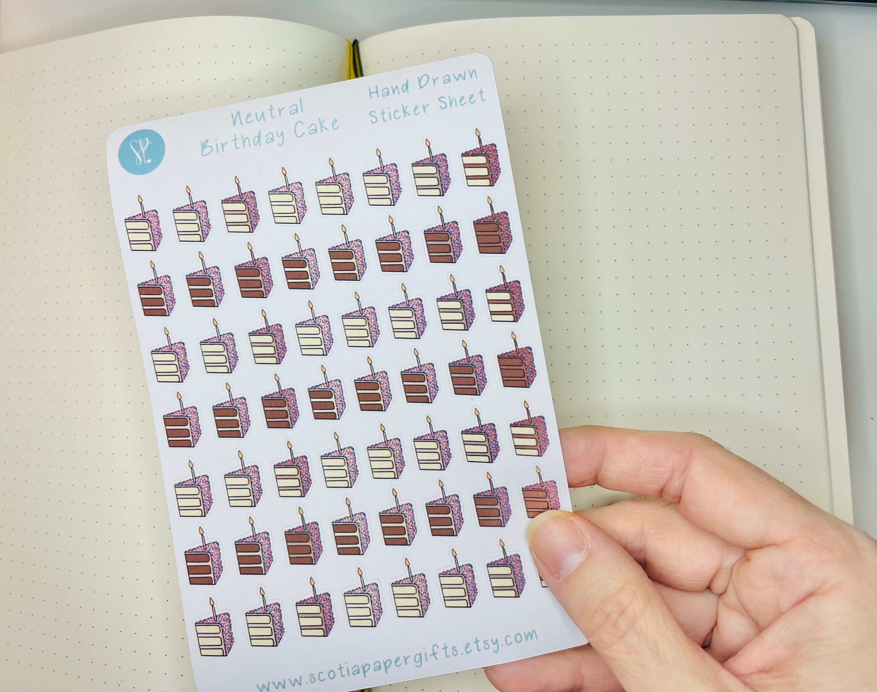 Birthday Cake Planner Sticker Icons 56 Hand Drawn Stickers - Etsy