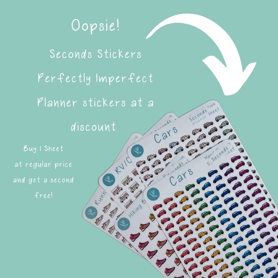 SECONDS Oopsie A Bunch More ICONS Planner Stickers 2 for 1 - Etsy Canada