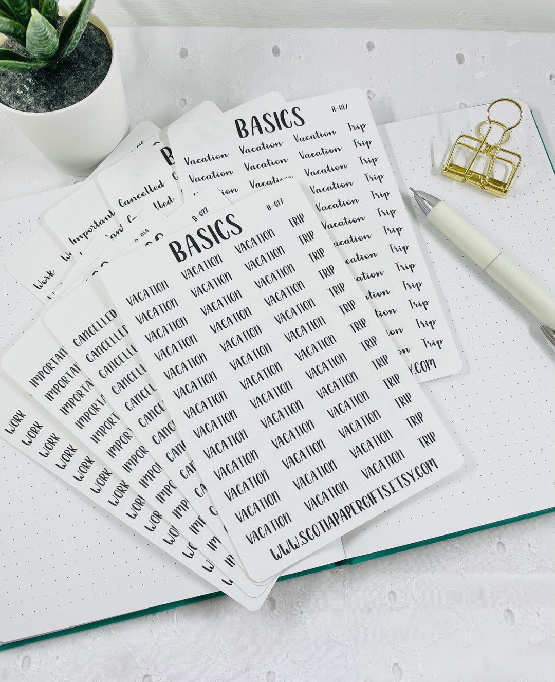 BASICS Work Pack Over 200 Small Functional Stickers for - Etsy