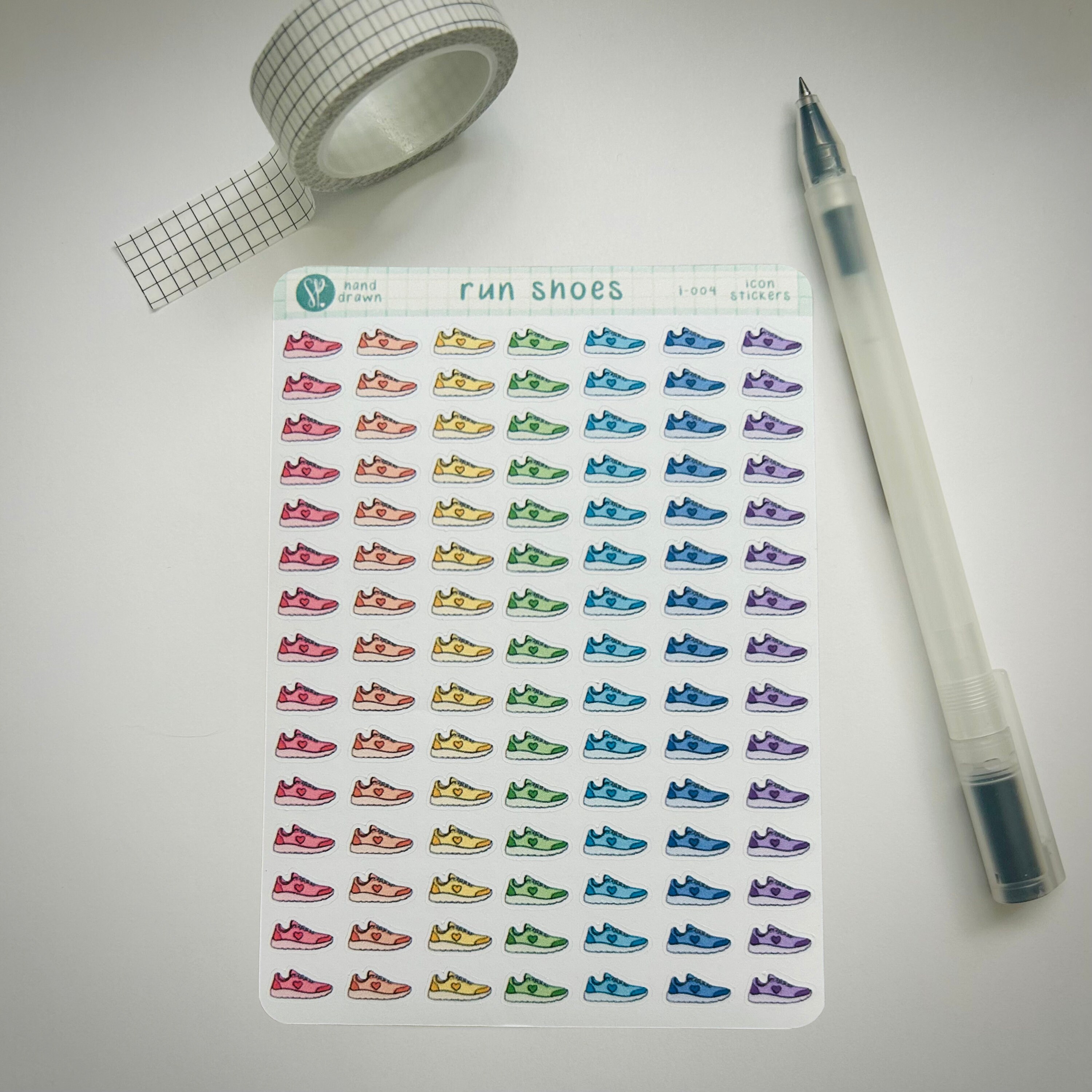 Running Shoe Planner Stickers, Hand Drawn Icons (105) - Etsy