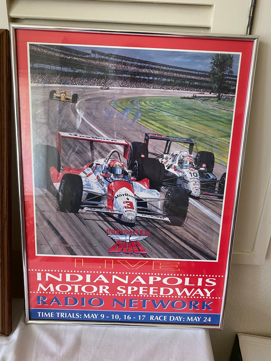 Indy 500 Framed Racing Poster - Etsy