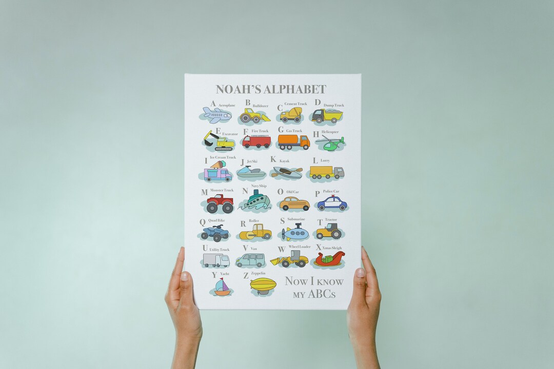 Custom Alphabet Poster, Personalized Poster, Printable Poster, Kids ...