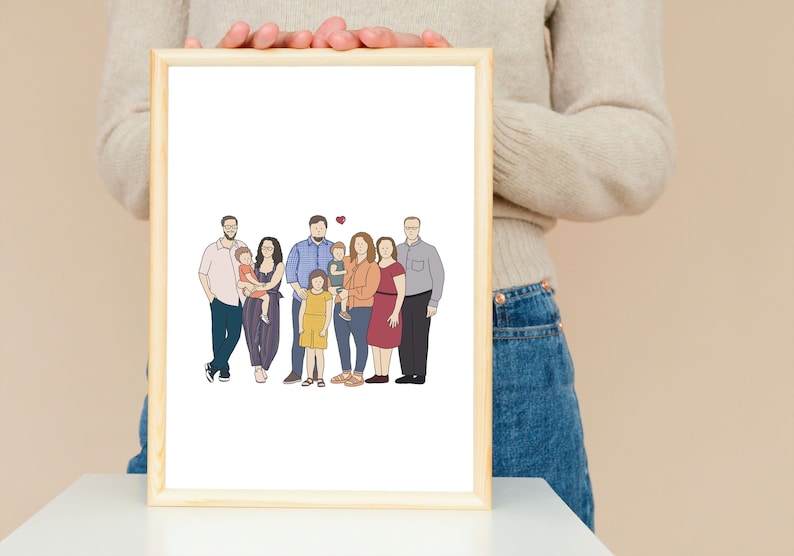 Custom Digital Portrait Custom Photo Drawing Digital Drawing - Etsy