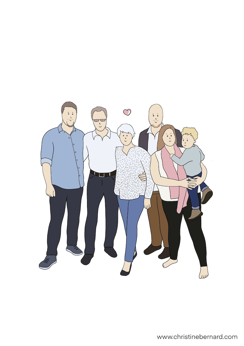 Custom Digital Portrait, Custom Photo Drawing, Digital Drawing From ...