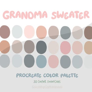 Grandma Sweater Procreate Color Palette | Color Swatches, Procreate ...