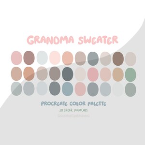 Grandma Sweater Procreate Color Palette | Color Swatches, Procreate ...