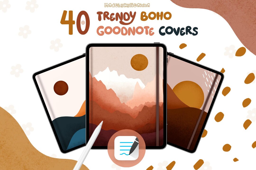 40 Popular, Trendy Cute, Digital Notebook Covers, Goodnotes Digital ...