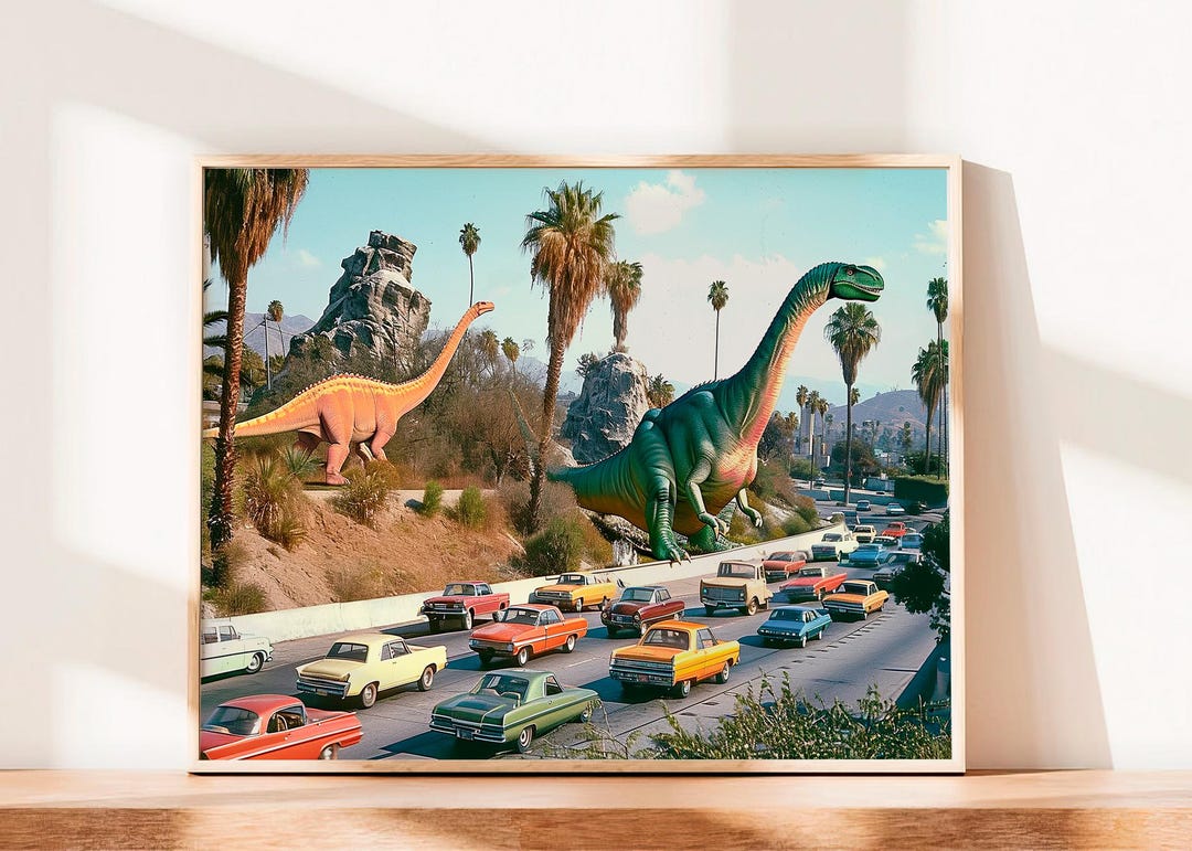 1960s LA Freeway Retro Art Print of Eclectic California Photography ...