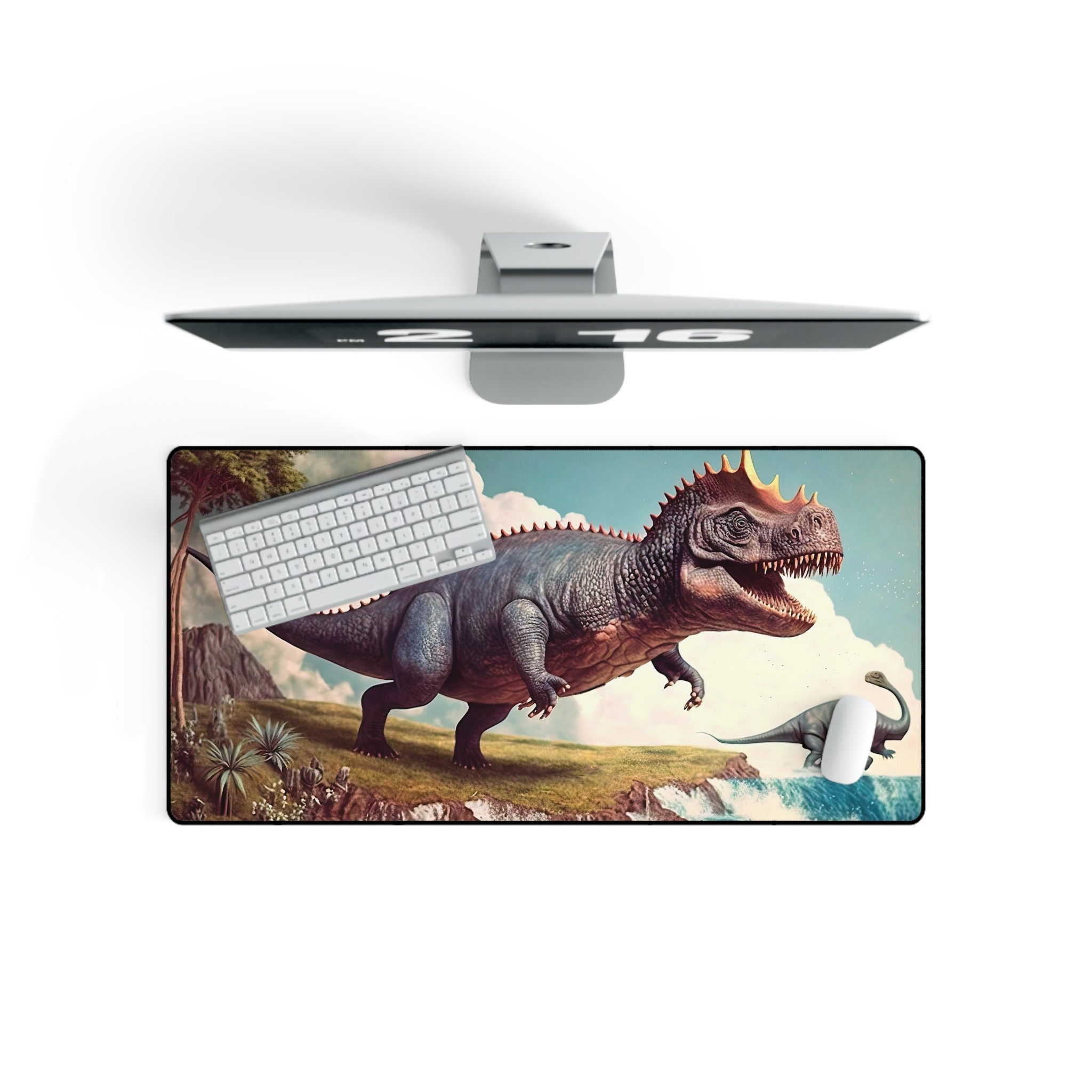 T-rex Tyrannosaurus Dinosaur Gaming Desk Mat, XL Mousepad, Big & Long ...