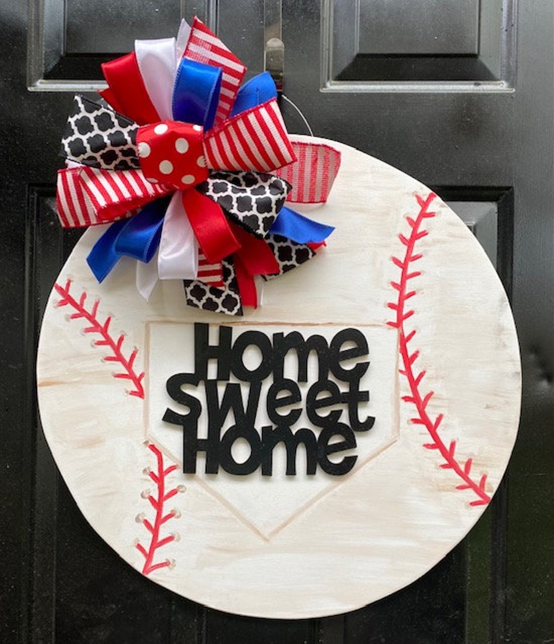 Home Sweet Home Baseball Door Hanger - Etsy