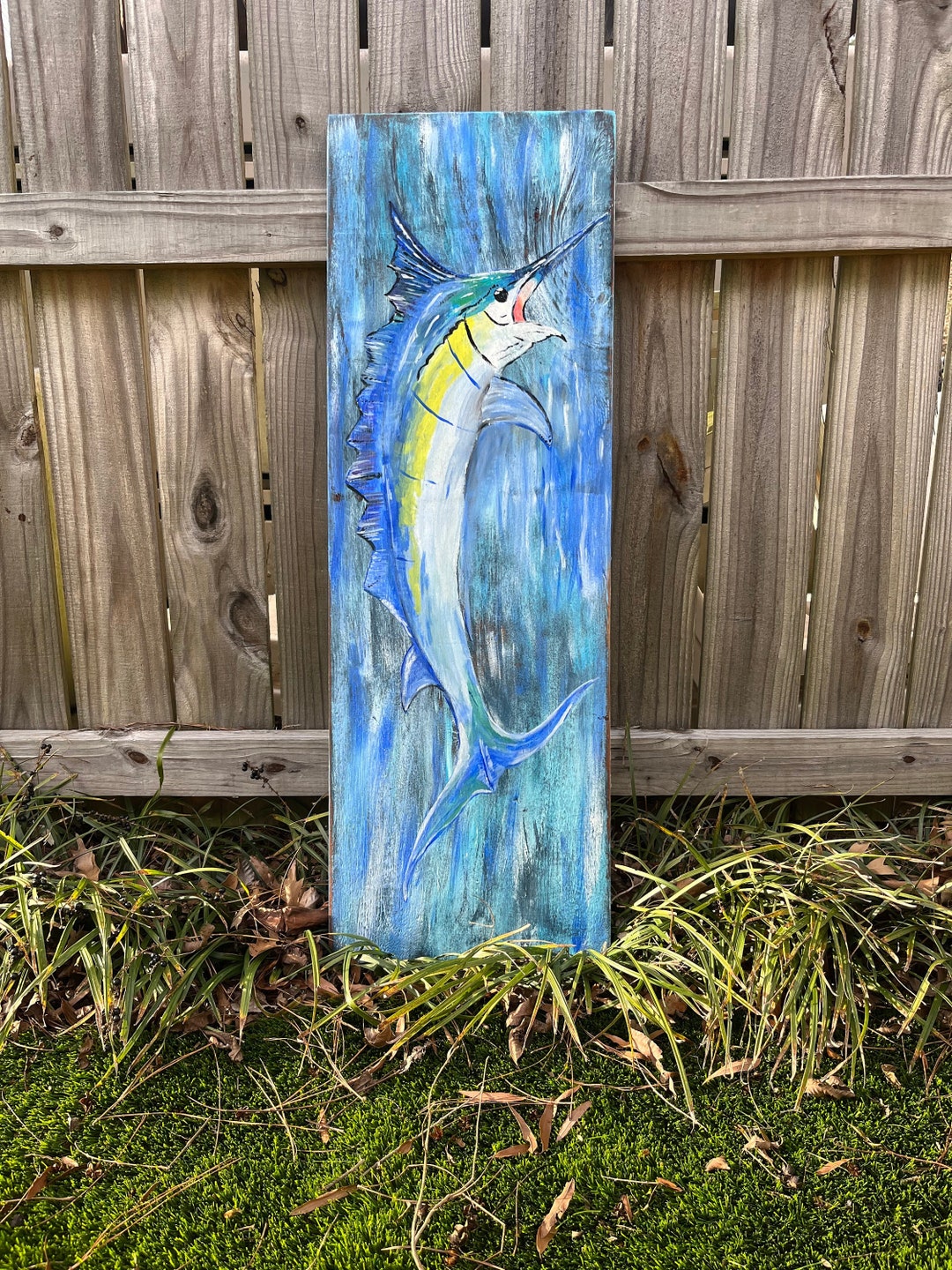Marlin-swordfish Standing Board or Wall Hanger, Summer - Etsy
