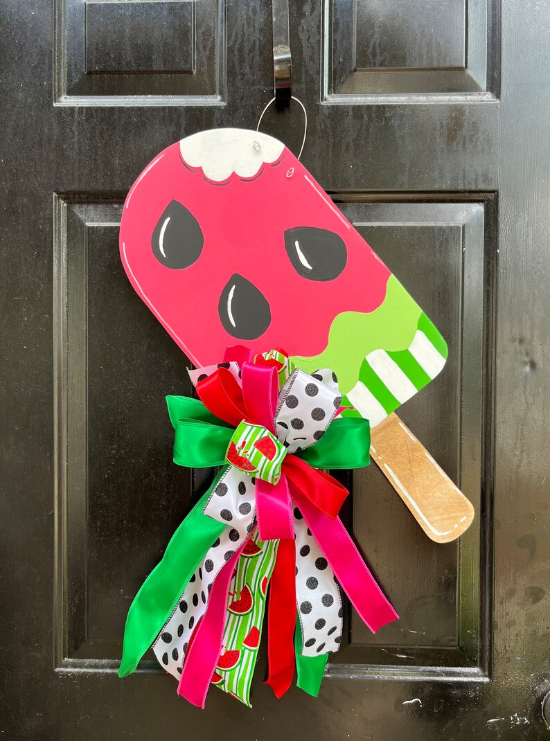 Watermelon Popsicle Door Hanger - Etsy