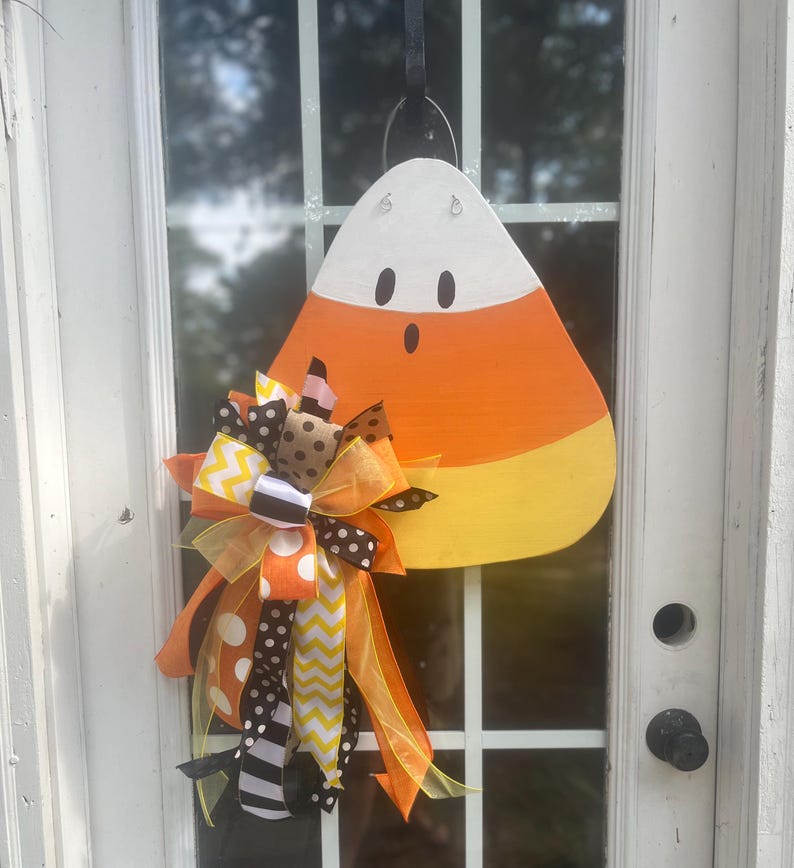 Candy Corn Lovers, Hand Painted, Door Hanger - Etsy