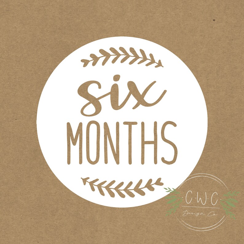 Six Month Baby Milestone Design File // Six Months Baby | Etsy