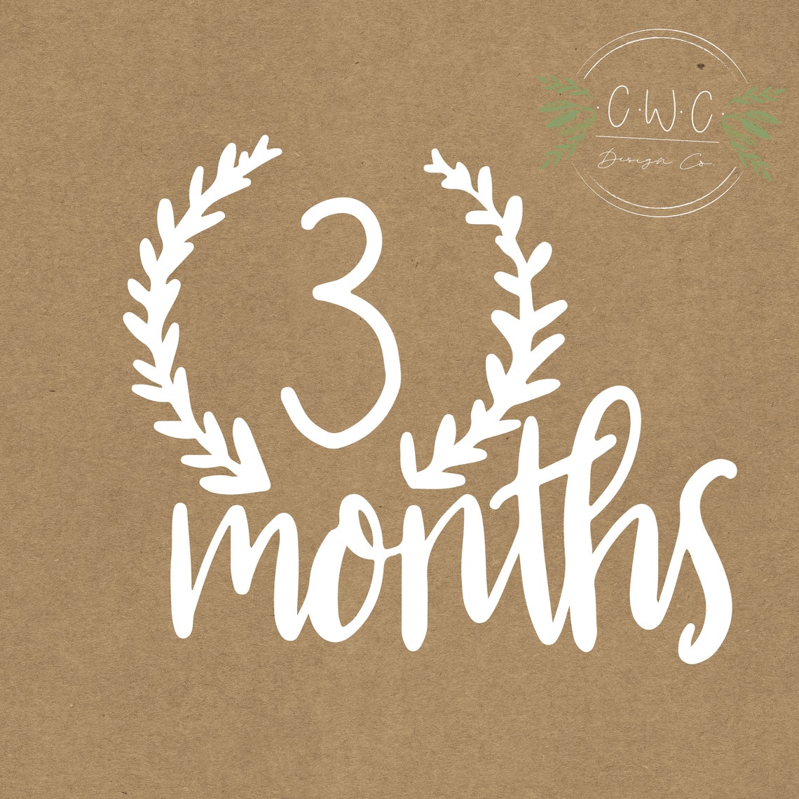 3 meses Bebé Milestone Diseño Archivo // Tres meses Bebé | Etsy