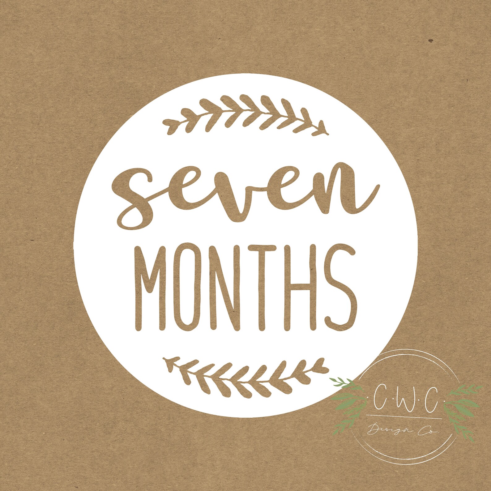 Seven Month Baby Milestone Design File // Seven Months Baby | Etsy