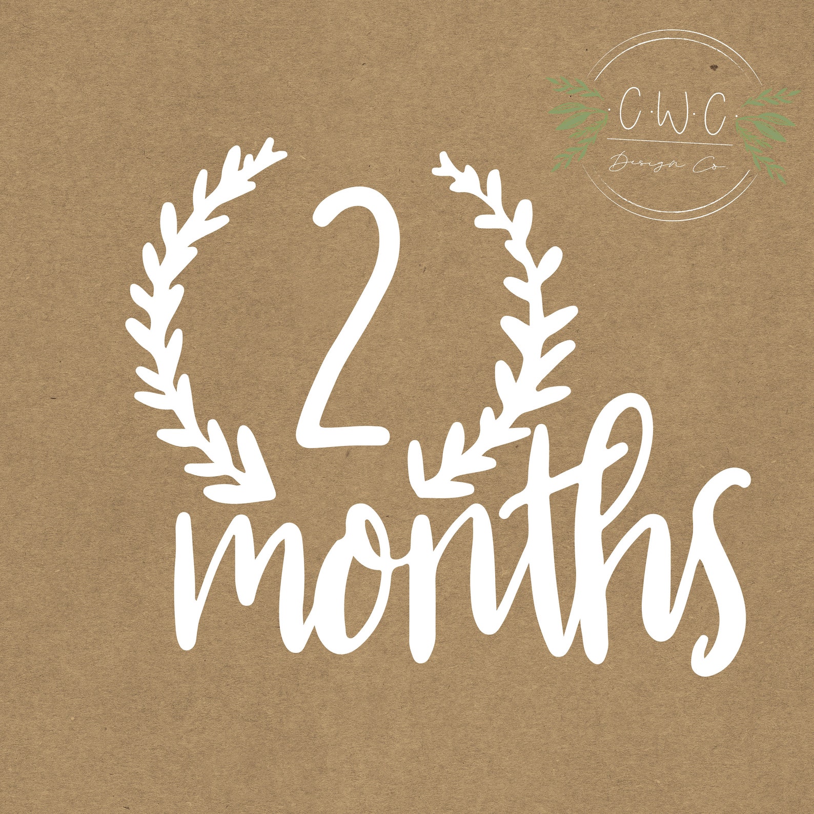 2 Month Baby Milestone Graphic // Baby Milestone Cut File // 2 | Etsy
