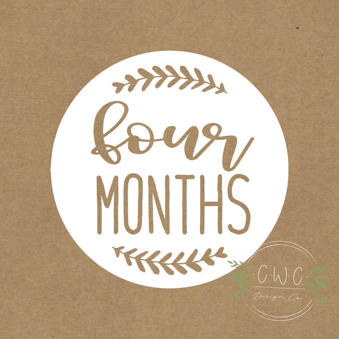 Four Month Baby Milestone Design File // Four Months Baby | Etsy