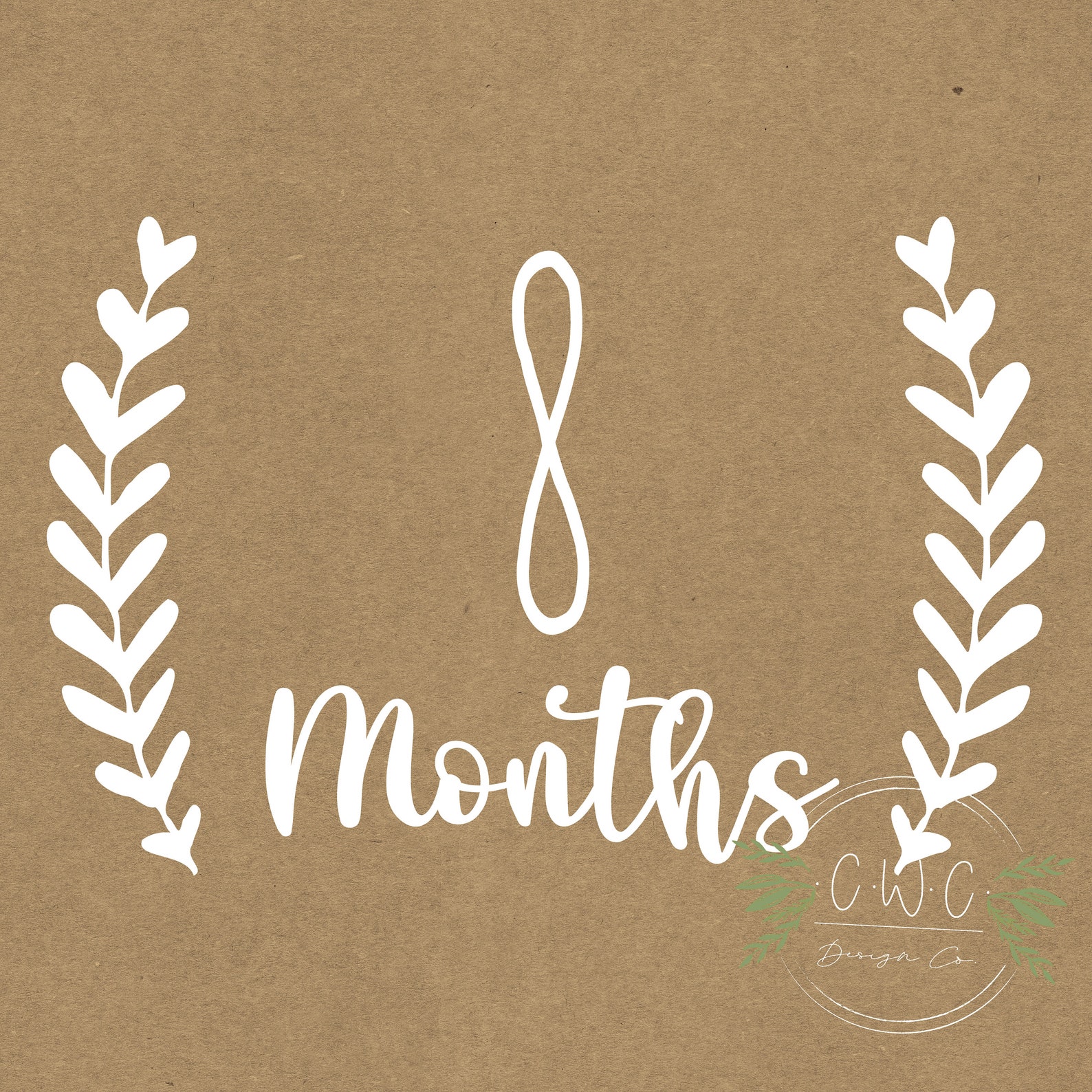 8 Month Milestone Design File // 8 Month Baby Cricut Cut File | Etsy