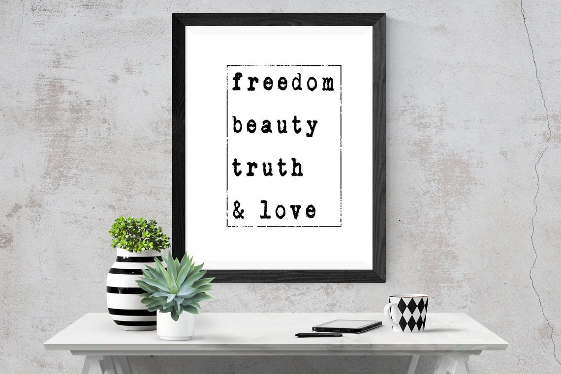 Freedom Beauty Truth and Love Moulin Rouge Downloadable Poster ...