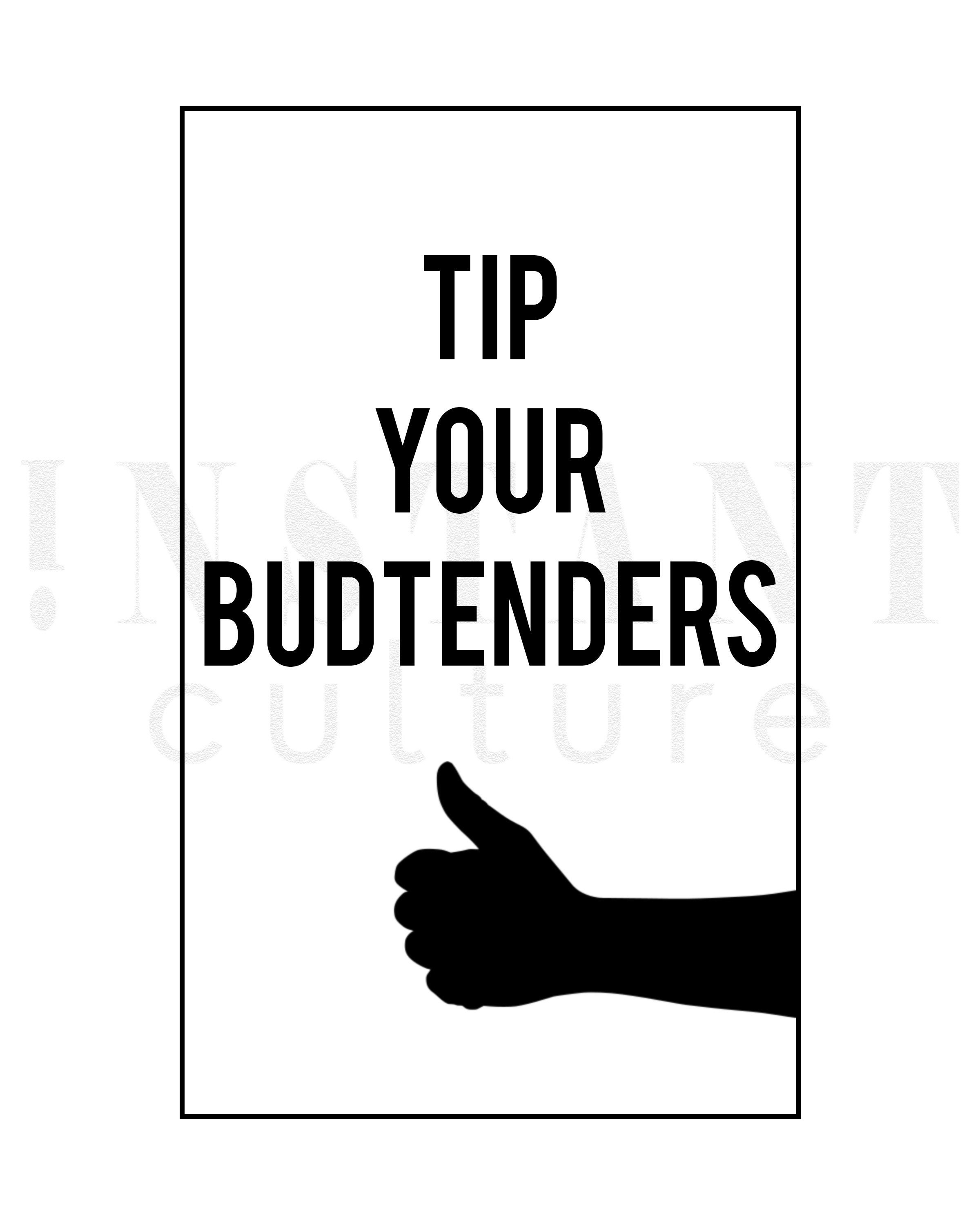 Tip Your Budtenders Dispensary Sign Download Print Poster - Etsy UK