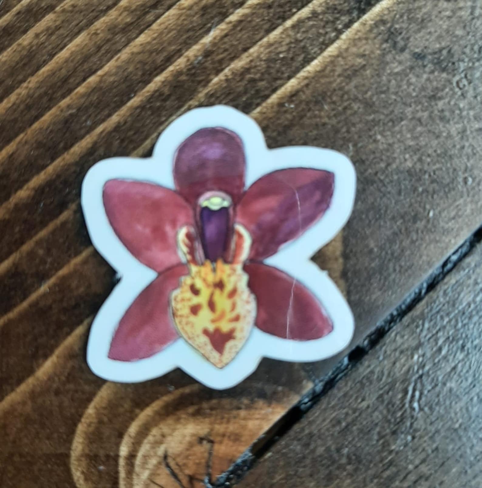 Orchid Vinyl Sticker - Etsy