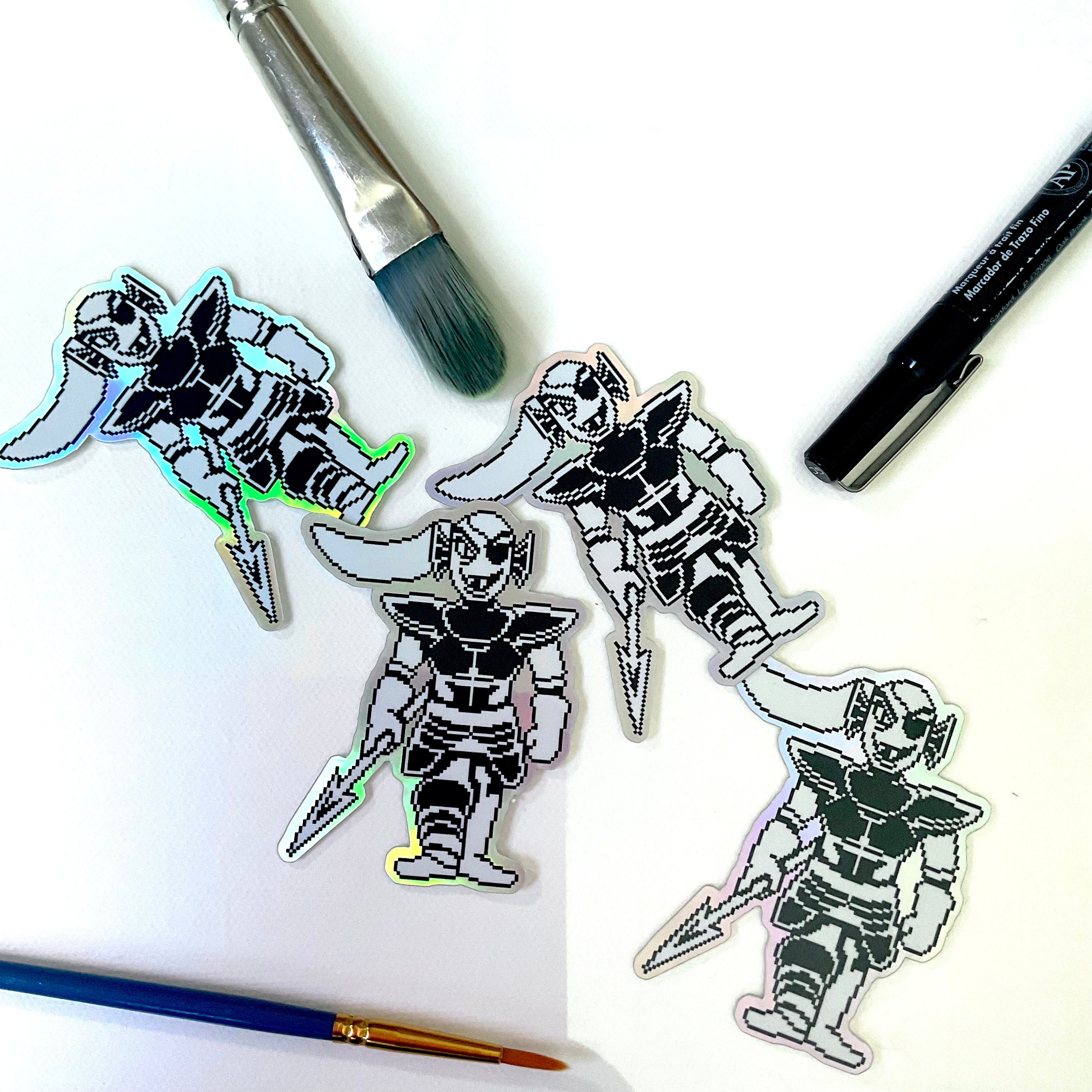 Holographic Undyne Sticker for Laptop or Phone Waterproof - Etsy