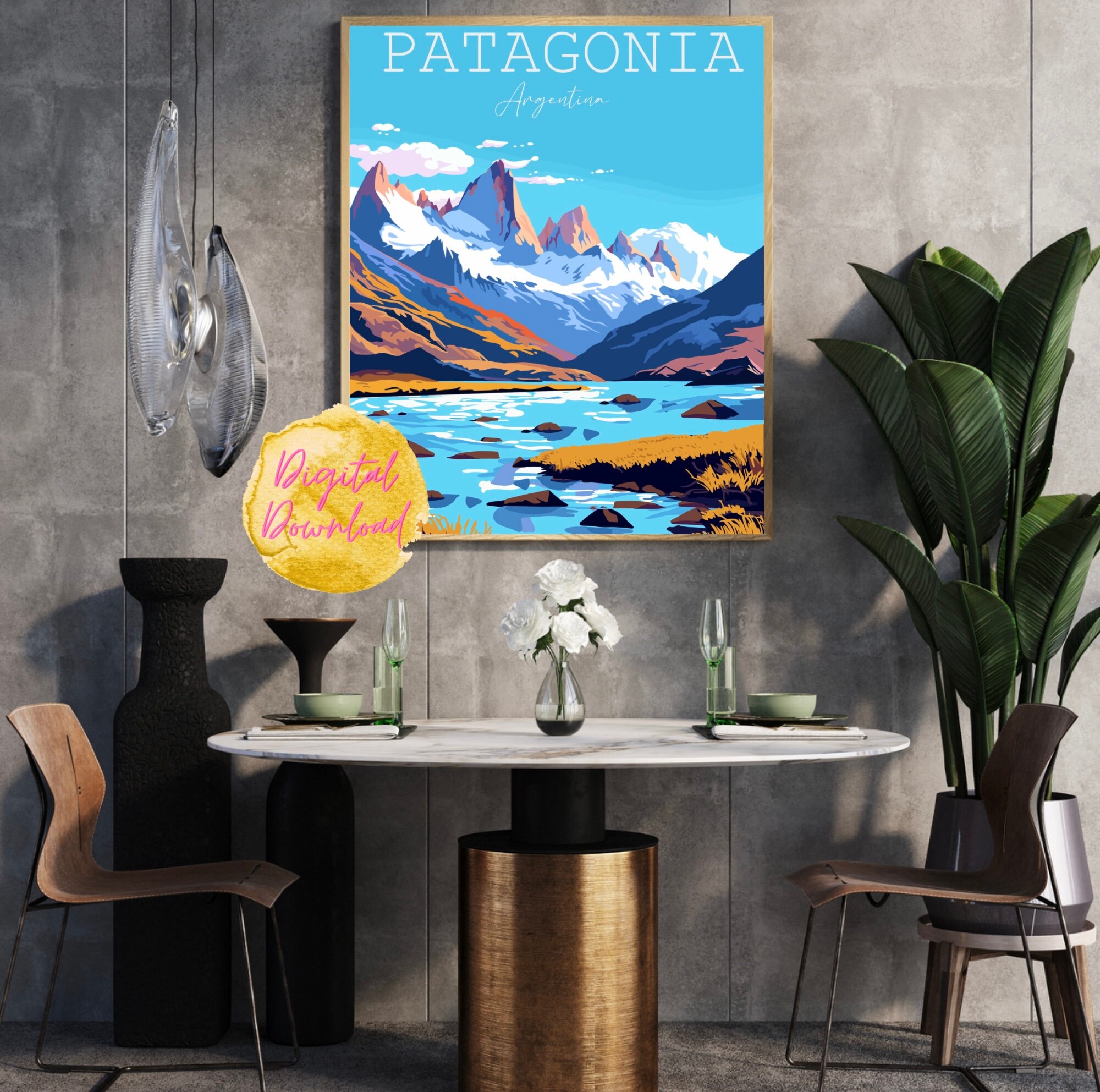 Patagonia Poster, Travel Print Wall Art Torres Del Paine, Home Decor ...