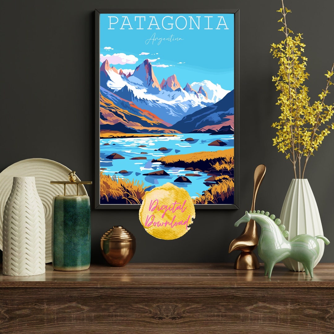Patagonia Travel Poster: Torres Del Paine Print (digital Download) - Etsy