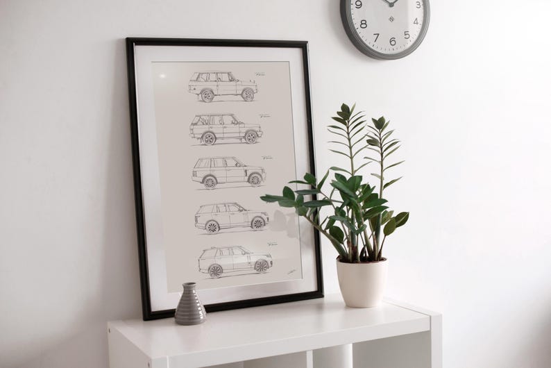Range Rover Evolution: Art Print Poster Artwork, Classic Land Rover 4x4 ...