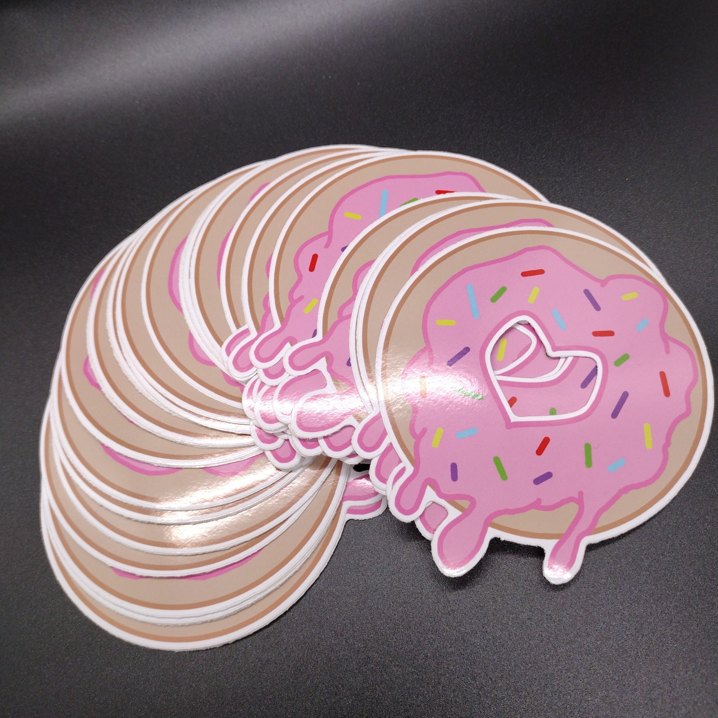 Heart Donut Sticker - Etsy
