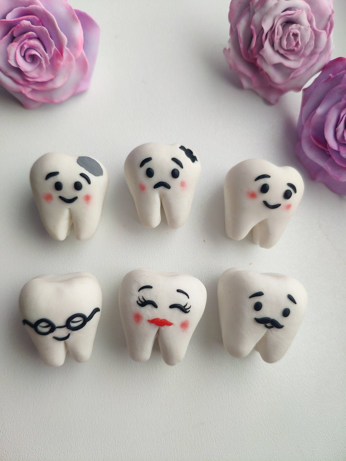 Teeth figurines. Tooth figurine. Gift for dentist. Toy teeth. | Etsy