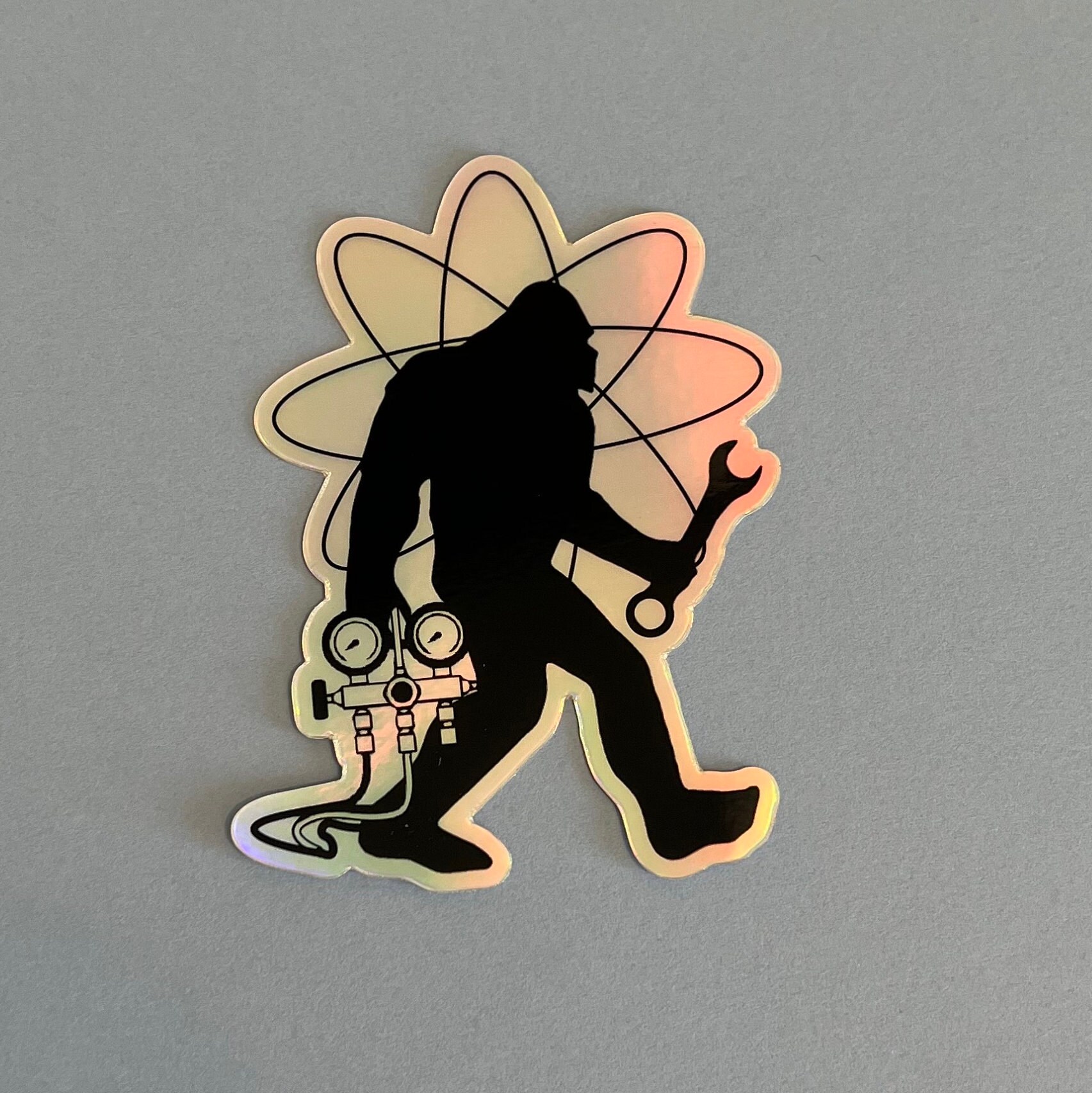 Sasquatch Big Foot HVAC Tech HVAC Stickers HVAC Gift Construction ...