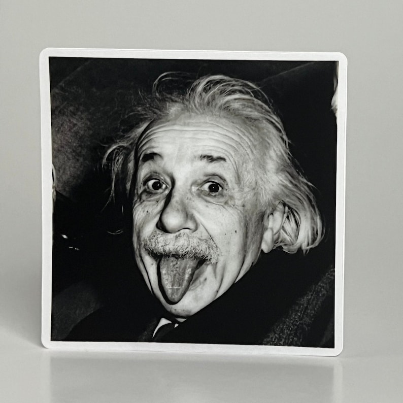 Albert Einstein 1951 Tongue Out Funny Portrait Sticker Decal - Etsy