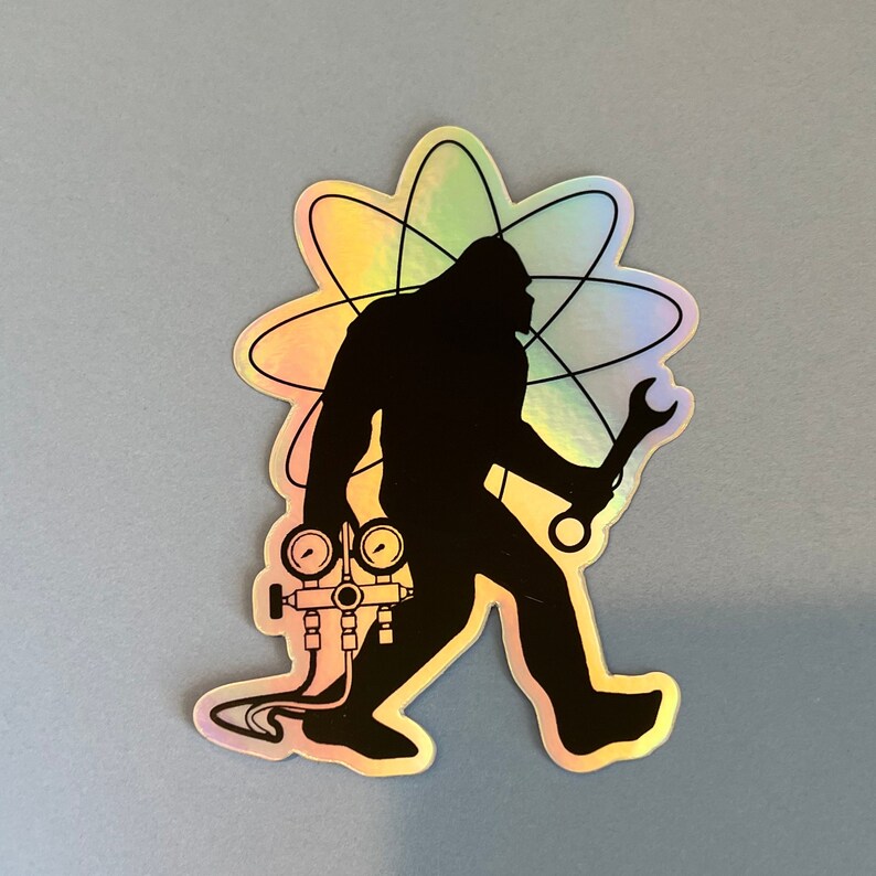 Sasquatch Big Foot HVAC Tech HVAC Stickers HVAC Gift Construction ...