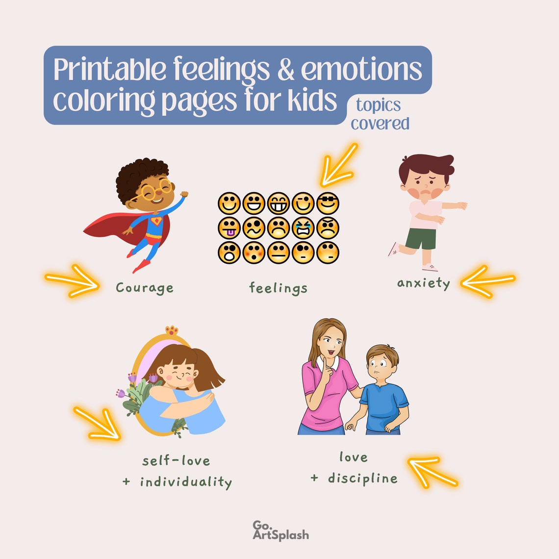 Printable Feelings and Emotions Coloring Pages Sheets for Classmates ...