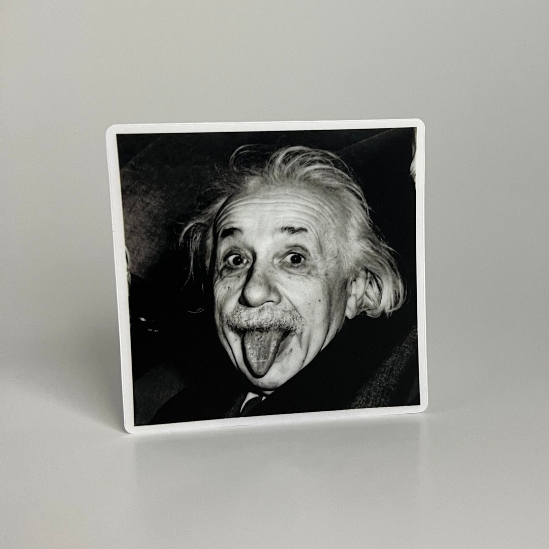Albert Einstein 1951 Tongue Out Funny Portrait Sticker Decal - Etsy