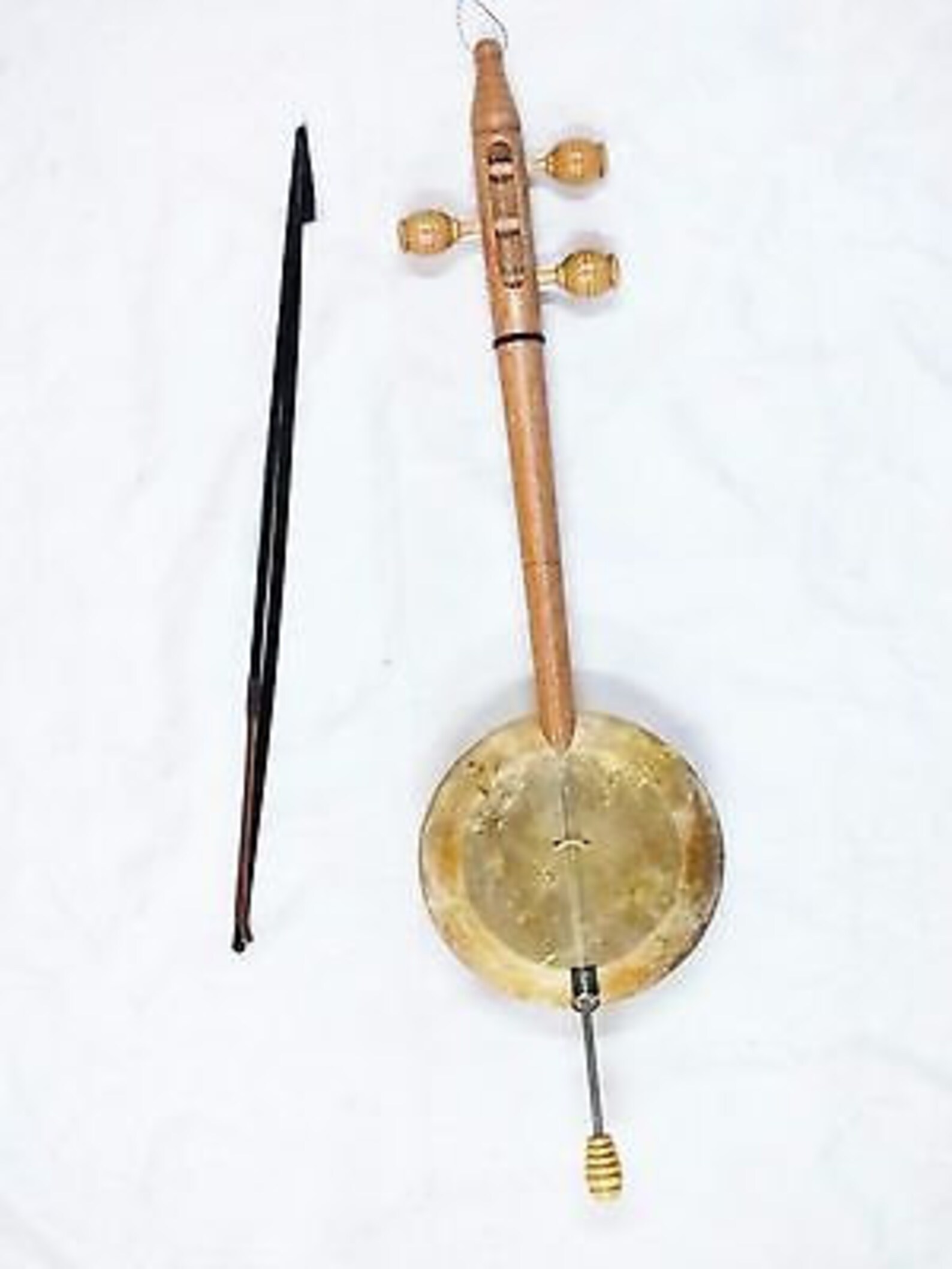 Kurdish String Instrument Quality Mulberry Carved Rebab Rubab W/ A Bow ...