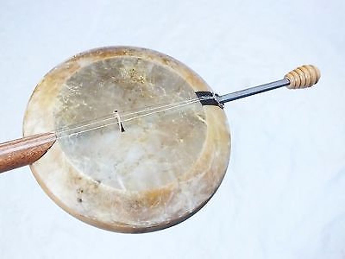 Kurdish String Instrument Quality Mulberry Carved Rebab Rubab W/ A Bow ...