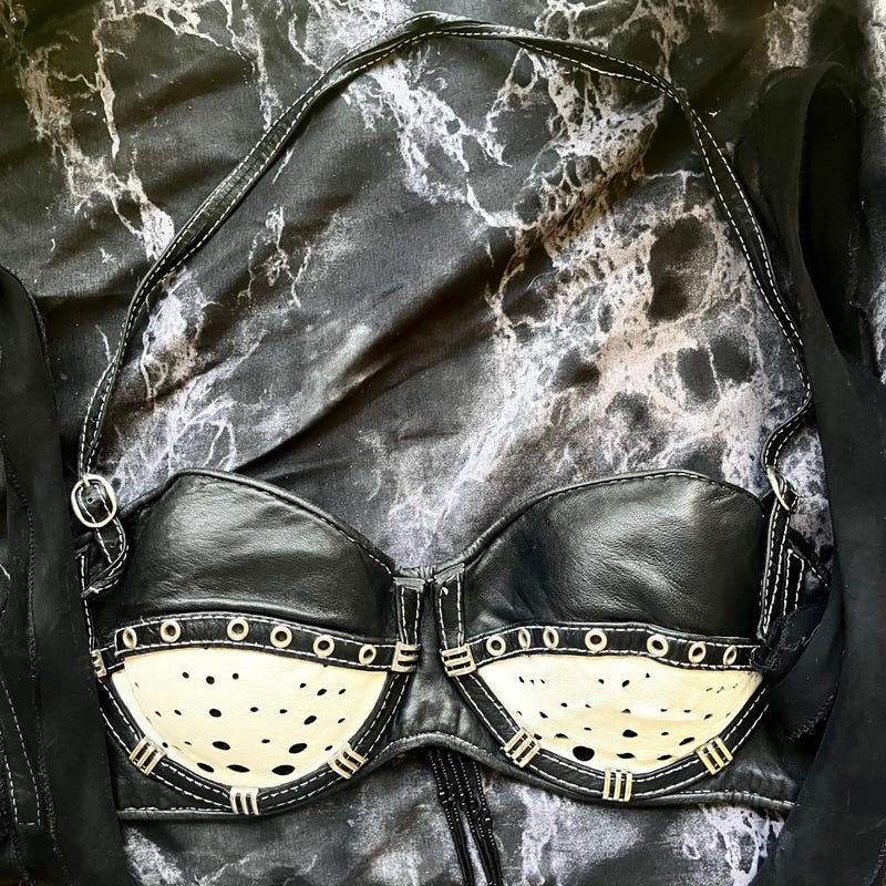 Leather Bralette - Etsy