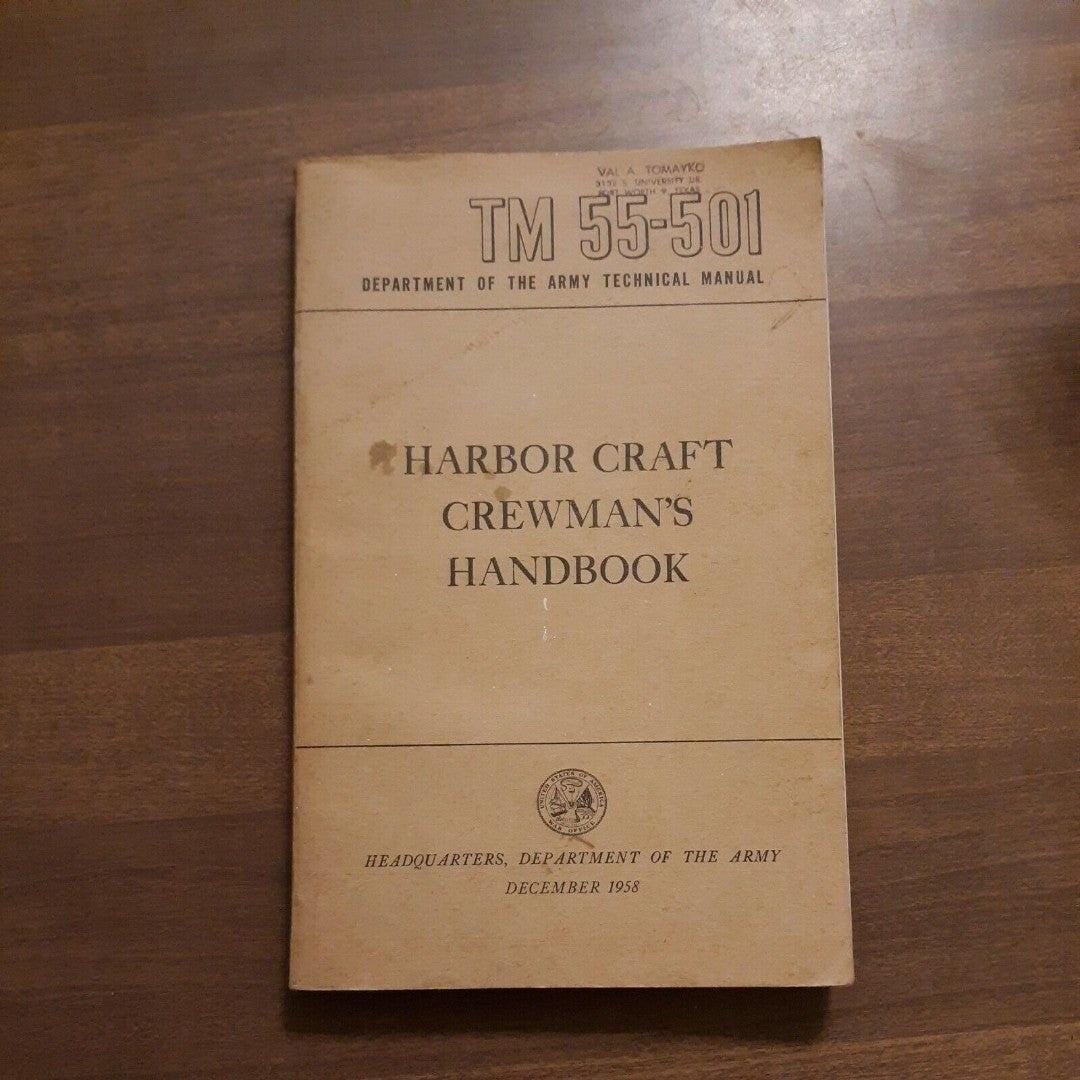 1958 Army Manual TM 55-501 Harbor Craft Crewman's Handbook - Etsy