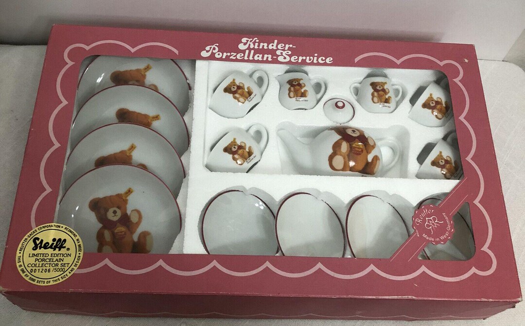 Vintage STEIFF Tea Service Set Reutter Germany Child's 16 PC 1206/5000 ...