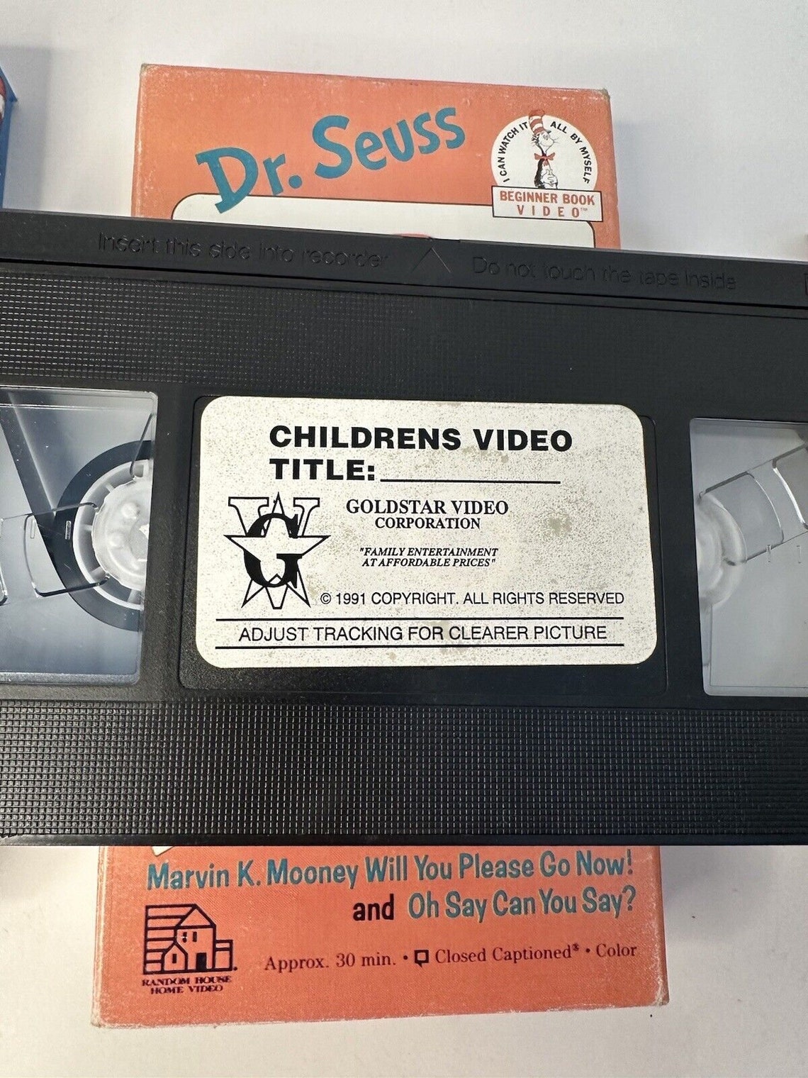 2 Dr Seuss the Cat in the Hat VHS, 2003 & Hop on Pop VHS 1992 Book ...