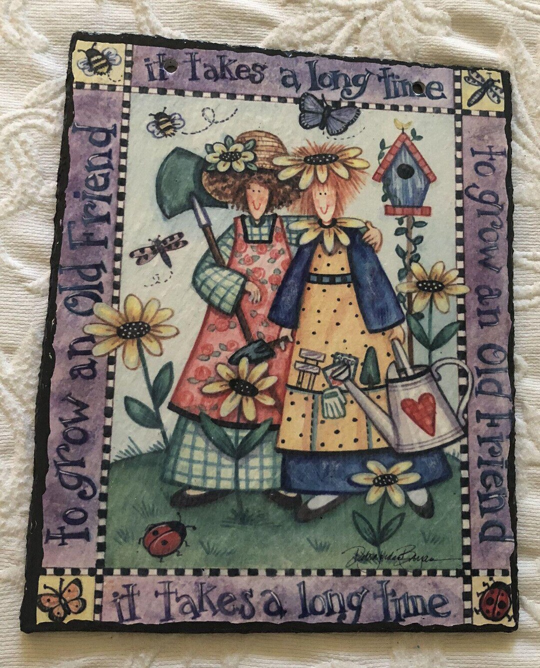 Debra Bryan Slate Art Plaque, Friendship Wall Decor (10x8) - Etsy