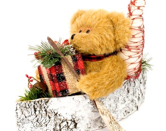 Table Top Christmas Tree With Bear - Etsy