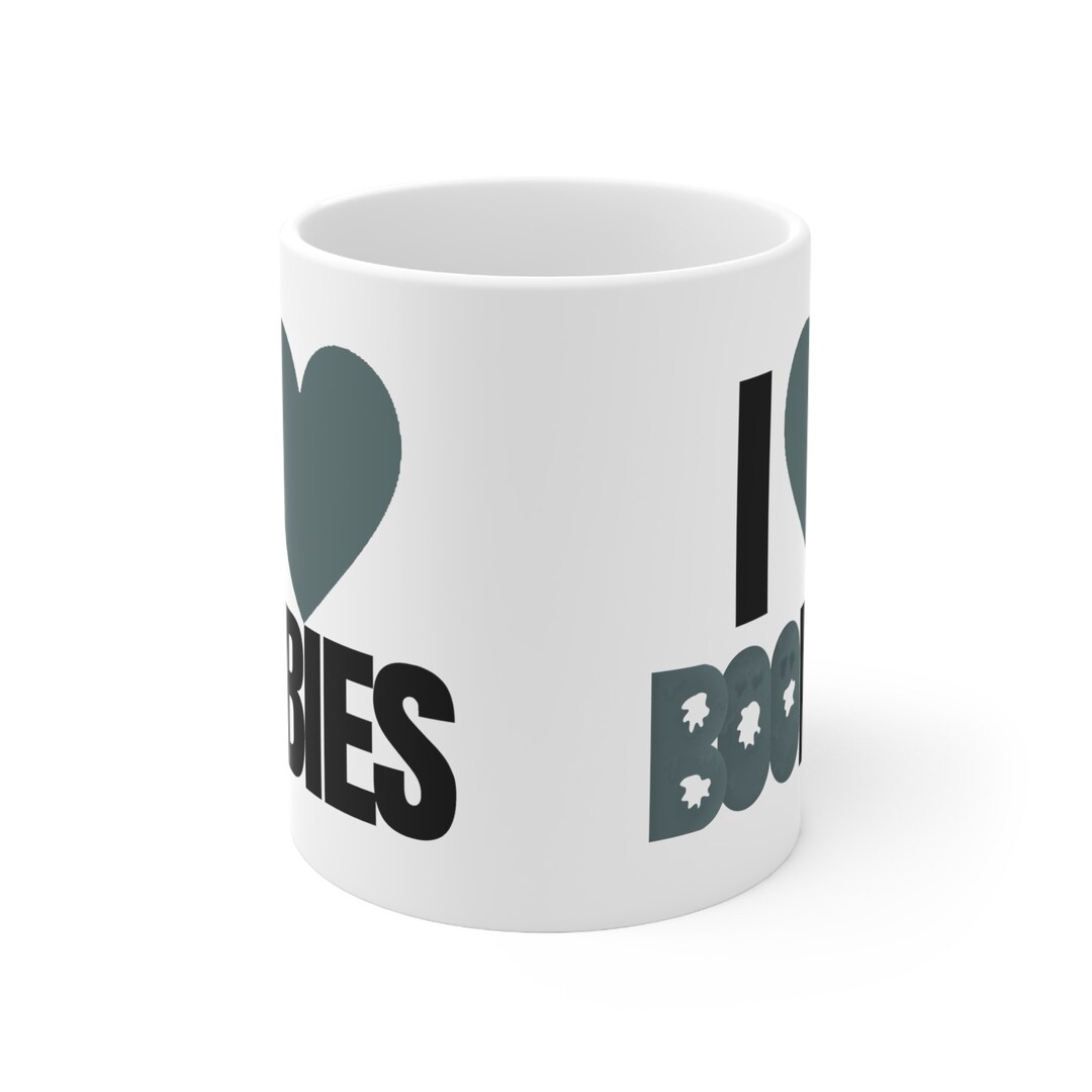 I Love Boobies Ghost Ceramic Mug - Etsy